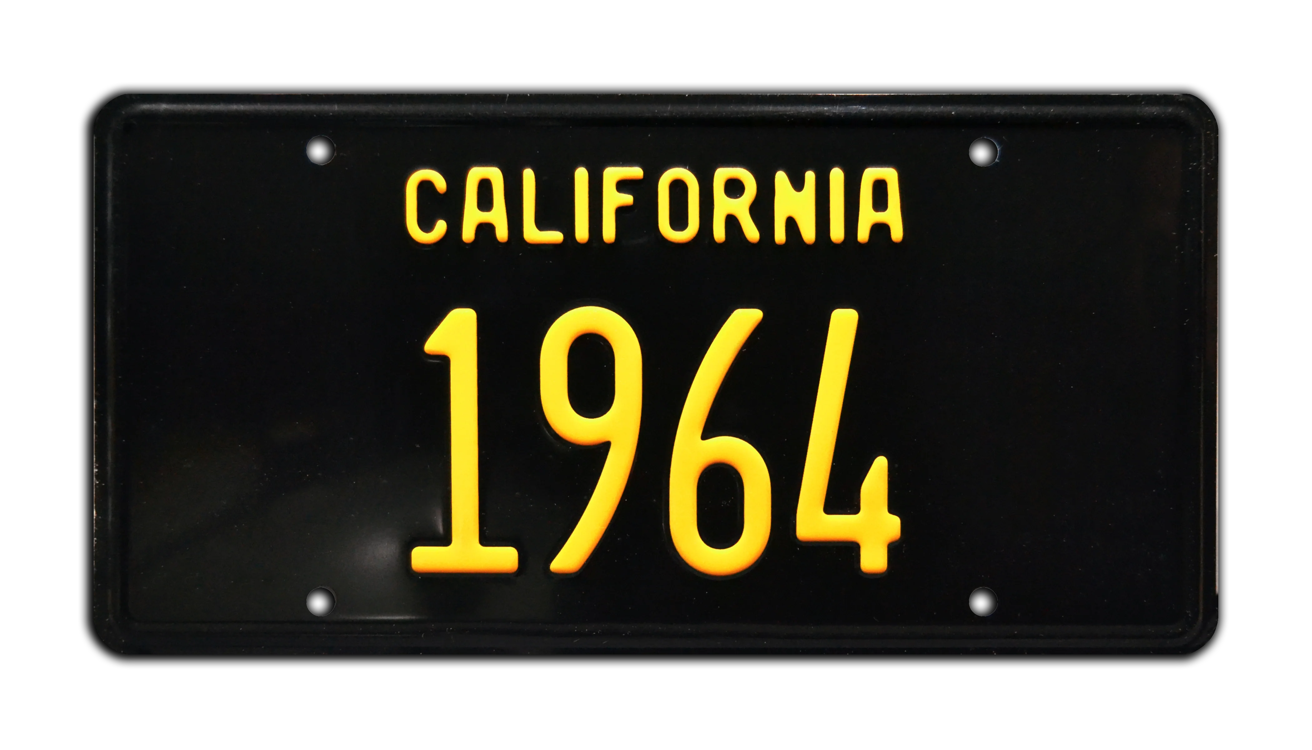 1964 California License Plate - Classic Black & Yellow – Canadian ...