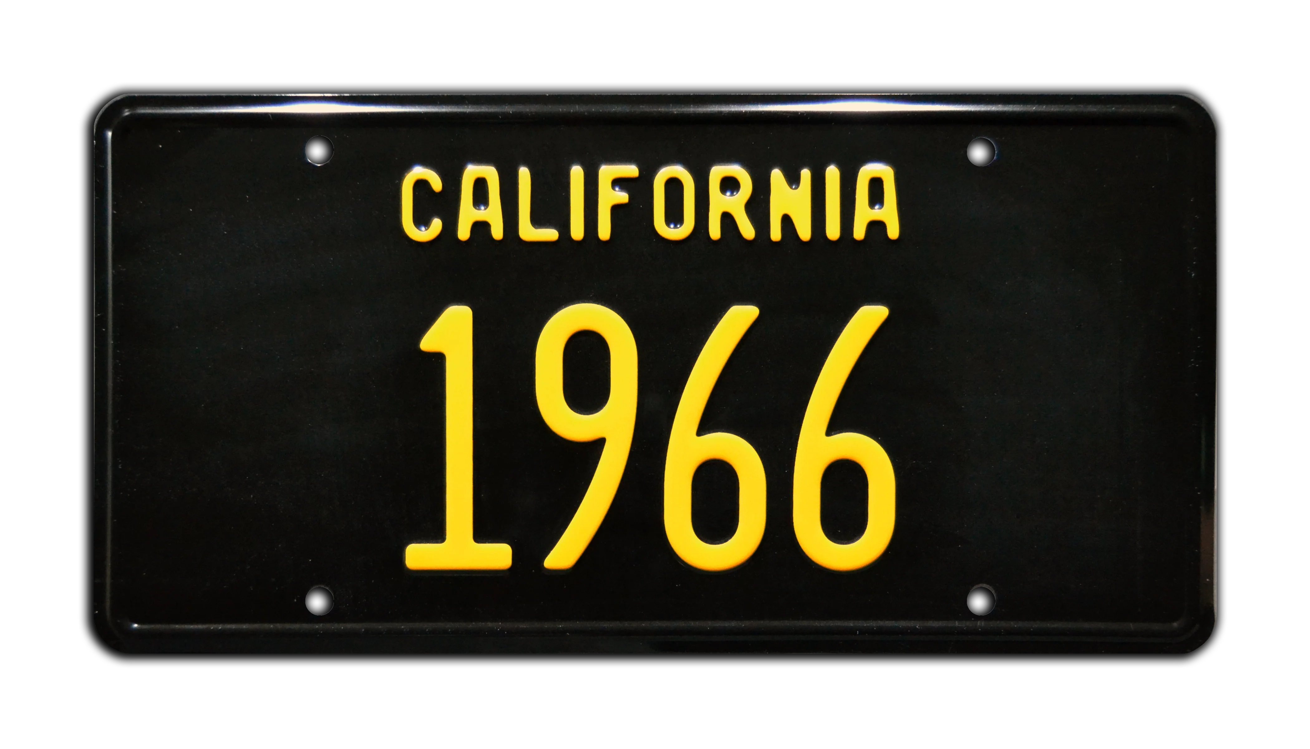 1966 California License Plate - Classic Black & Yellow – Canadian ...