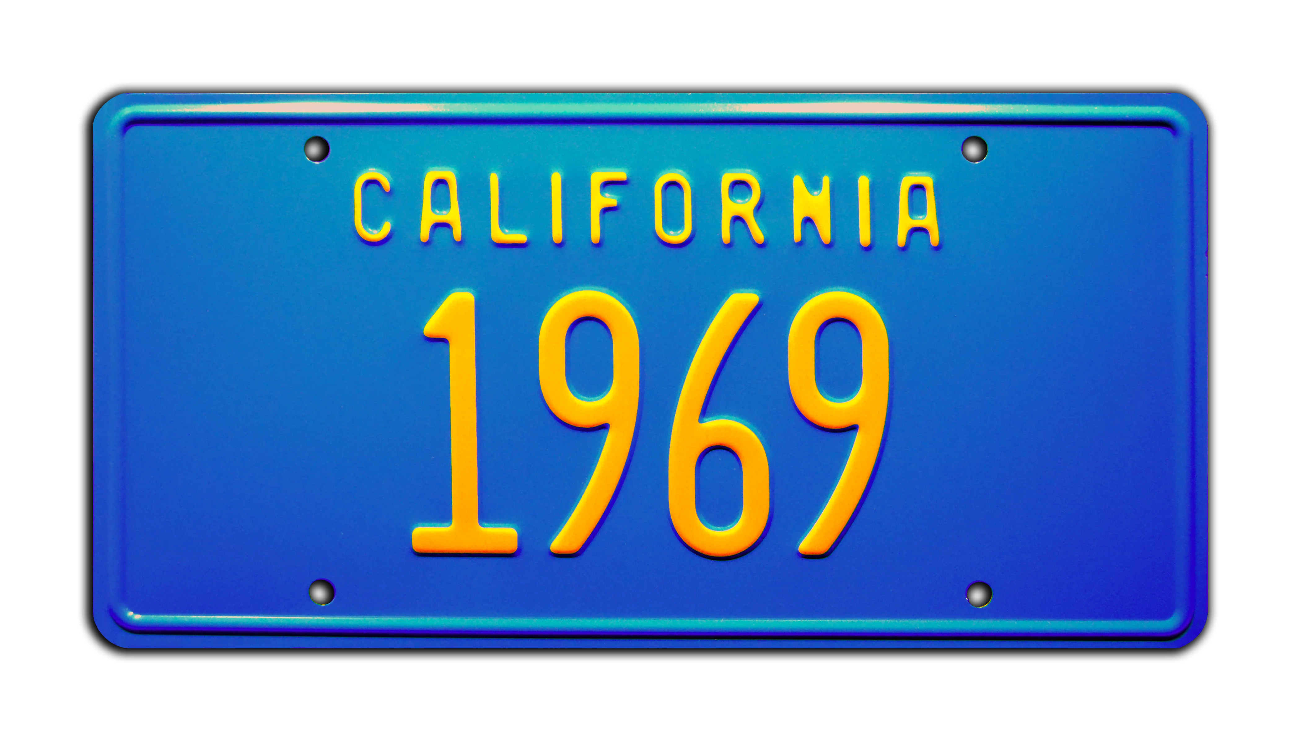 1969 California License Plate - Vintage Blue & Yellow – Canadian ...