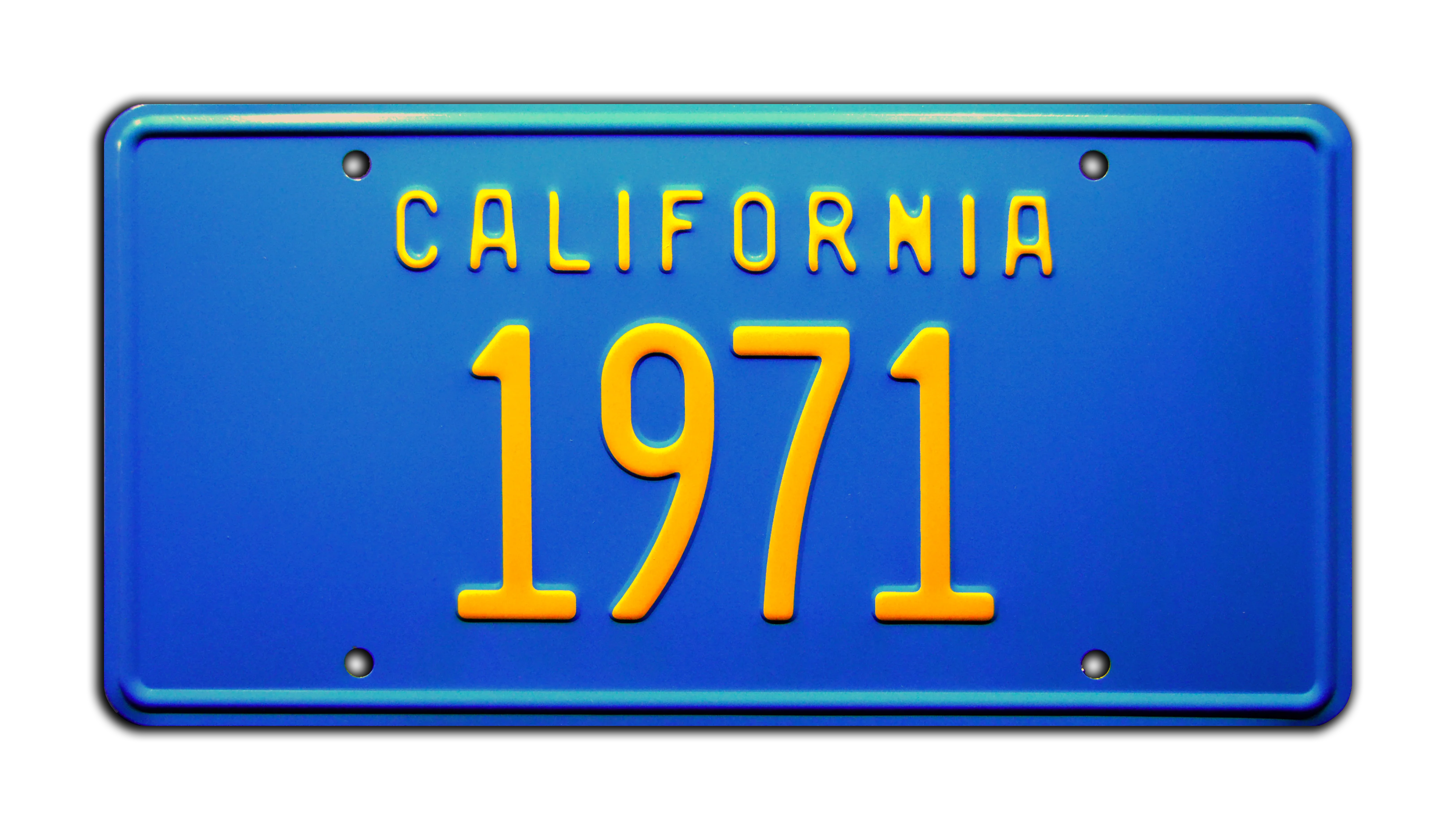 1971 California License Plate - Vintage Blue & Yellow – Canadian ...