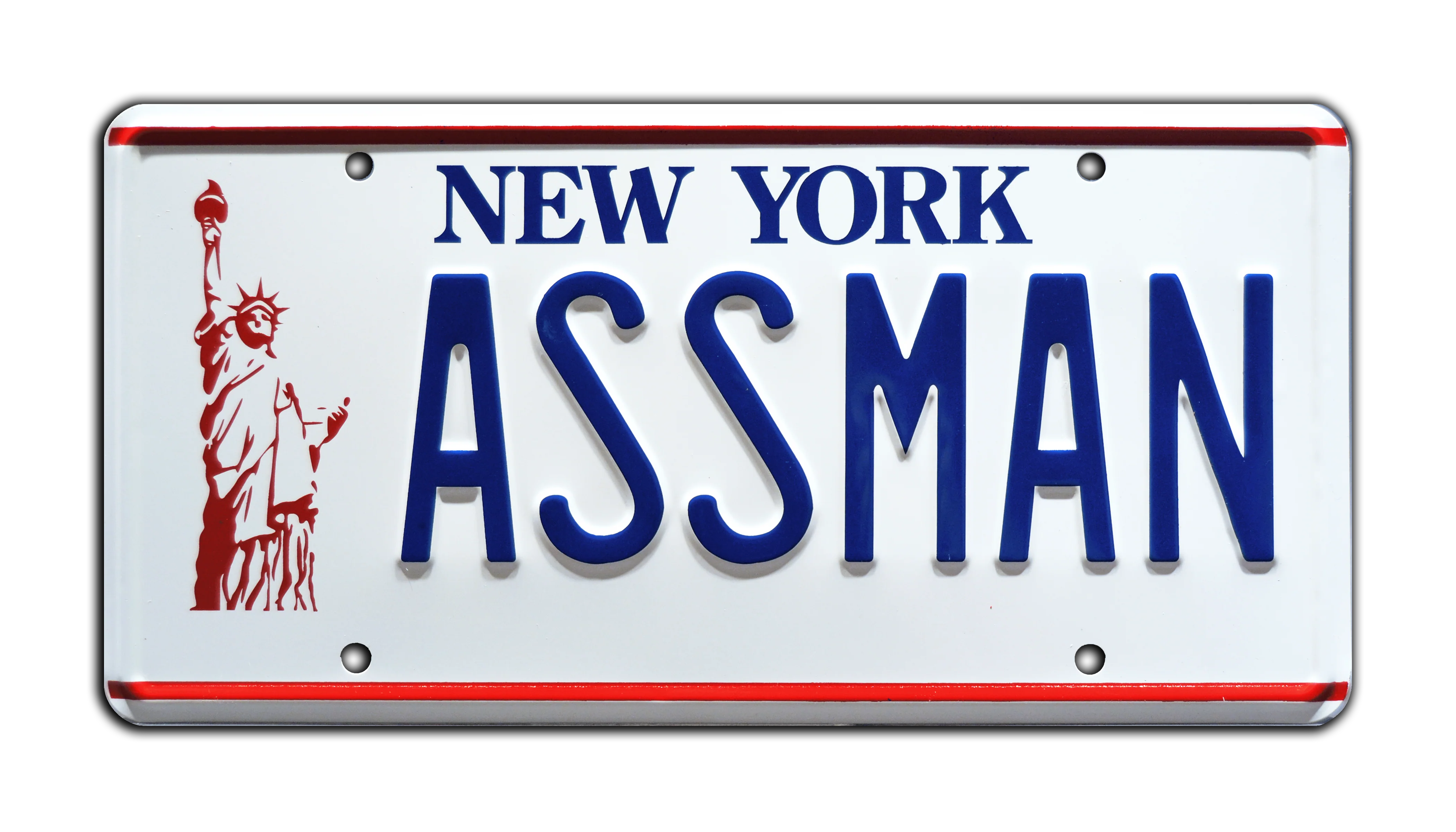 New York ASSMAN License Plate - Seinfeld Kramer's Classic Replica ...