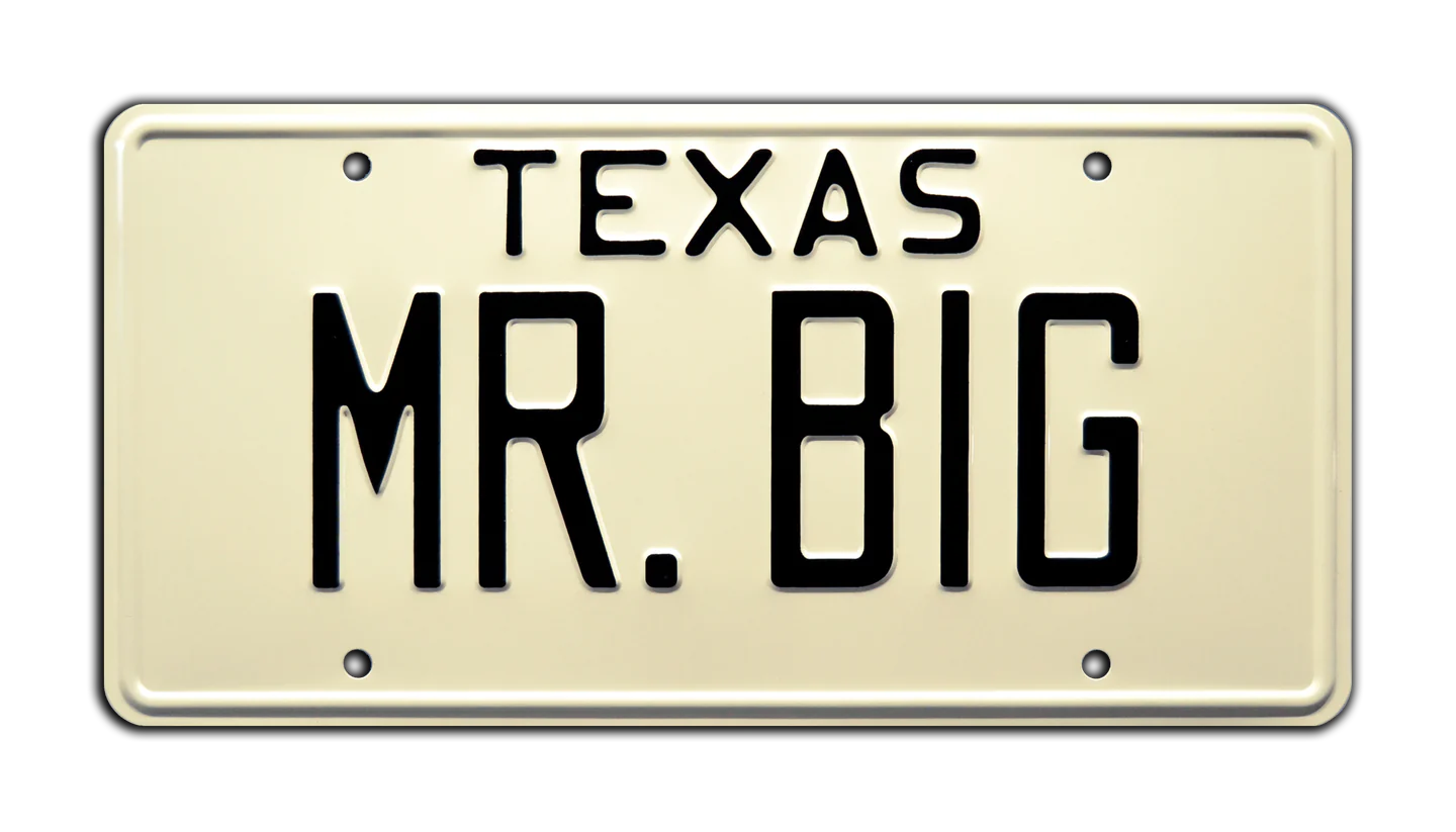 Get the Texas MR. BIG License Plate from Smokey and the Bandit ...